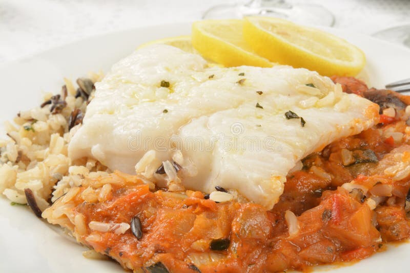 Cod Provencal stock photo. Image of sauce, garlic, seafood - 52851754