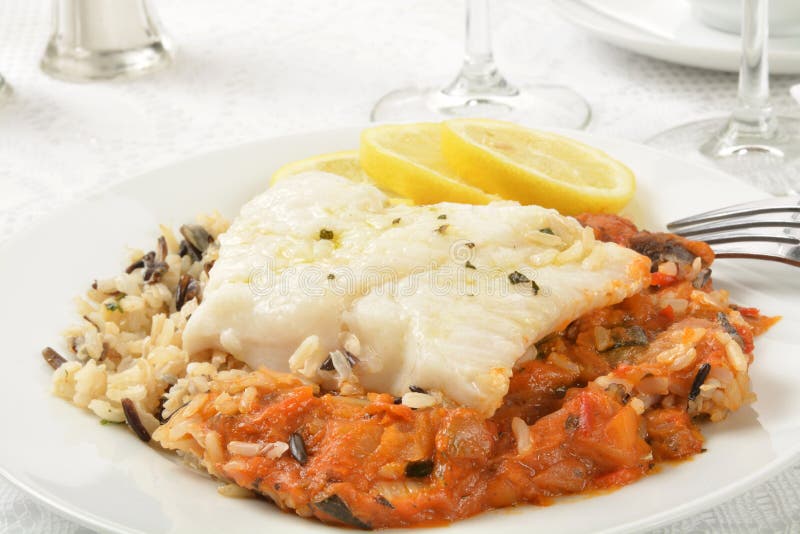 Cod Provencal stock photo. Image of sauce, garlic, seafood - 52851754