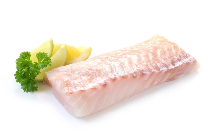 Raw Hake Fish Fillet Pieces. Stock Photo - Image of close, eating: 66260284