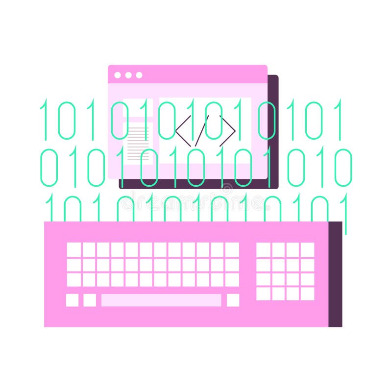 Codage De L'illustration Plate Illustration de Vecteur - Illustration ...