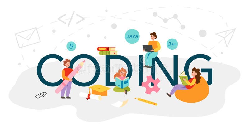 Software Typographic Header Idea Of Programming And Coding System Development Stock Vector