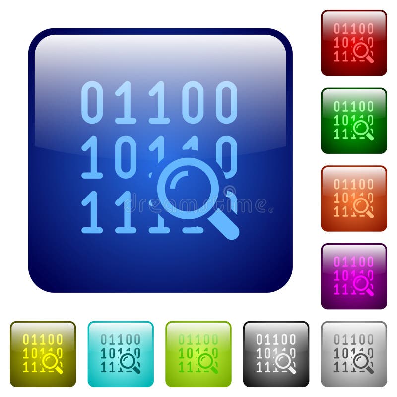 Code Analysis Color Square Buttons Stock Vector - Illustration of ...