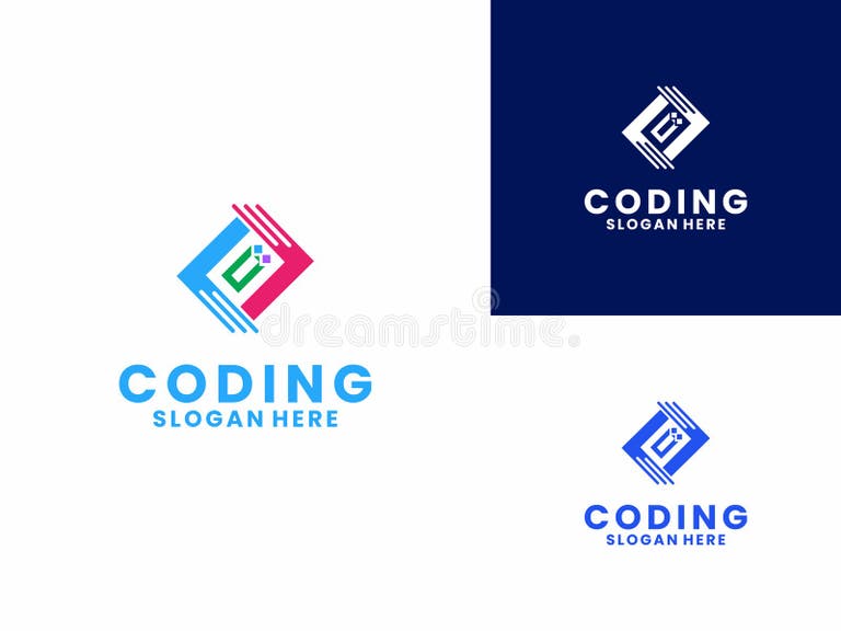 Code with Arrow Logo Design. Coding Logo Design Vector. Modern Code ...