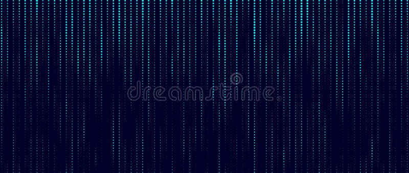 The Code of the Background Matrix Falling from the Top. Vector Particle ...