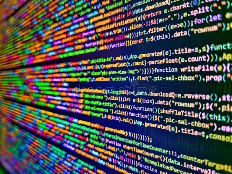 Code Background. Web or Application Development, Business and Technology Concept Stock Image ...