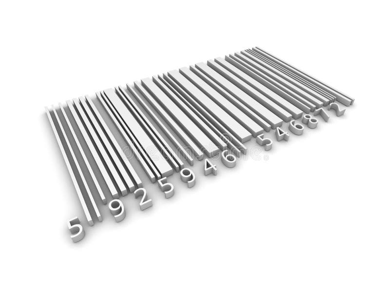 Code barres 3d illustration stock. Illustration du ligne - 50681375