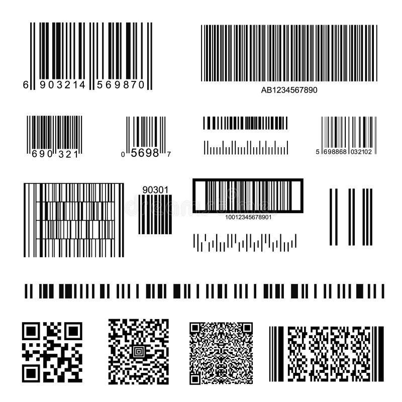 Code Barres Et Codes De QR Vecteur Illustration de Vecteur ...
