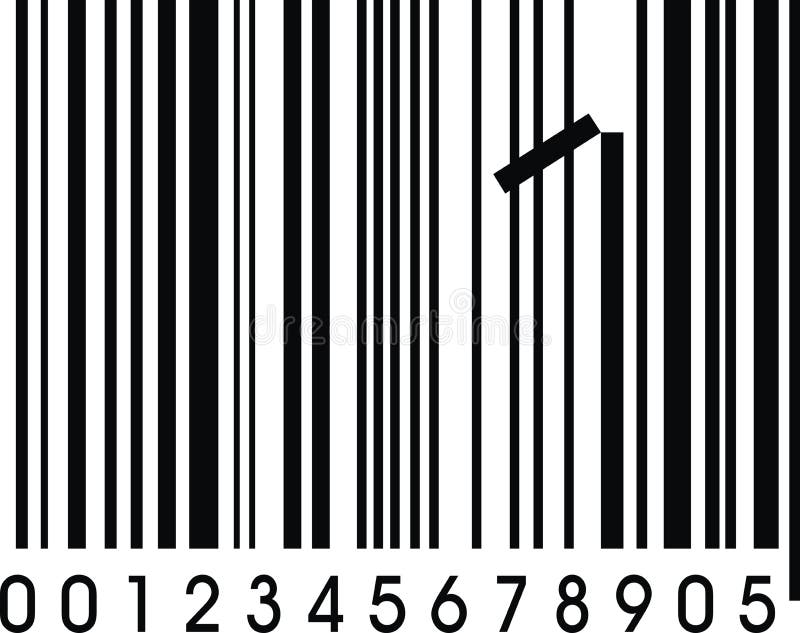 Code barres faux illustration de vecteur. Illustration du achat - 31379994