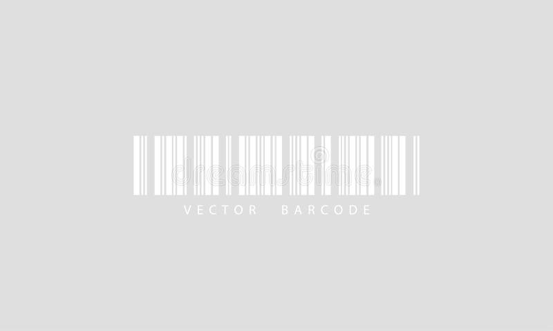 Icône De Code-barres Blanche Réaliste Sur Fond Noir. Icône De Code-barres Illustration de ...