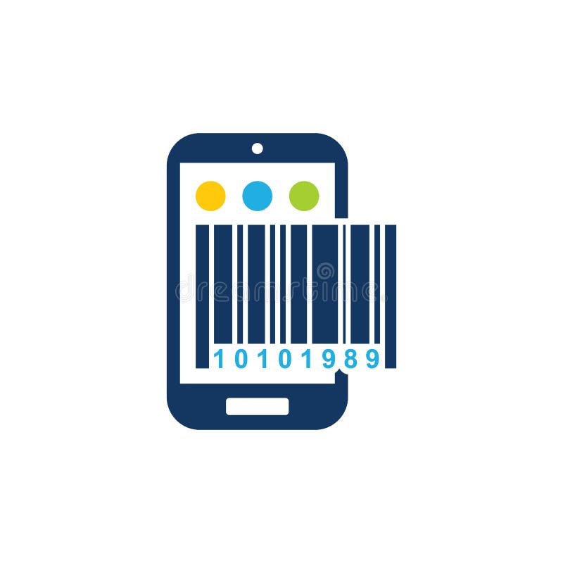 Code Barres Logo Icon Design Mobile Illustration de Vecteur ...