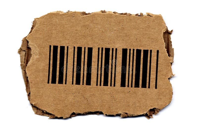Code Barres Sur Le Carton De Torned Image stock - Image du fond ...