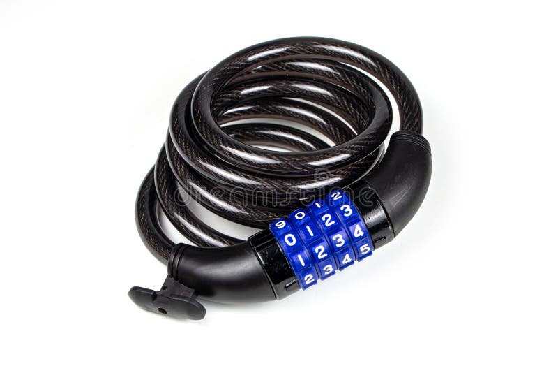 Code Bike Lock Isolated on White Background. Protects the Bike from ...