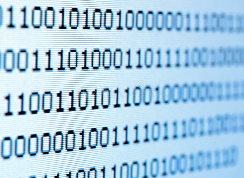 Code binaire photo stock. Image du ordinateur, fermer - 4358744