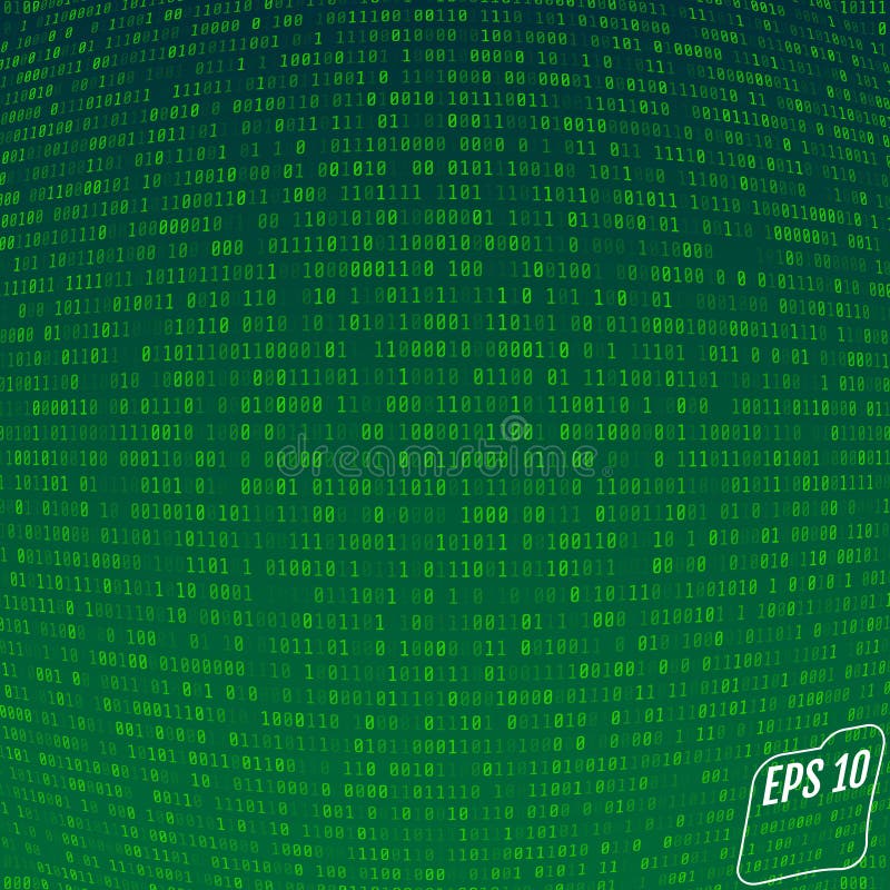 Code Binaire Sur Le Fond Vert Fond Dans Un Style De Matrice ...