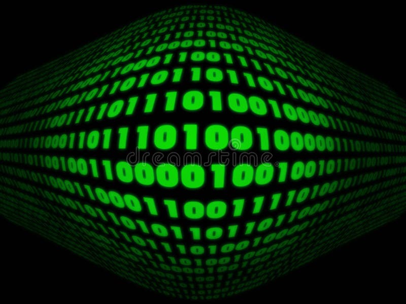 Code binaire vert illustration stock. Illustration du zéro - 10147163