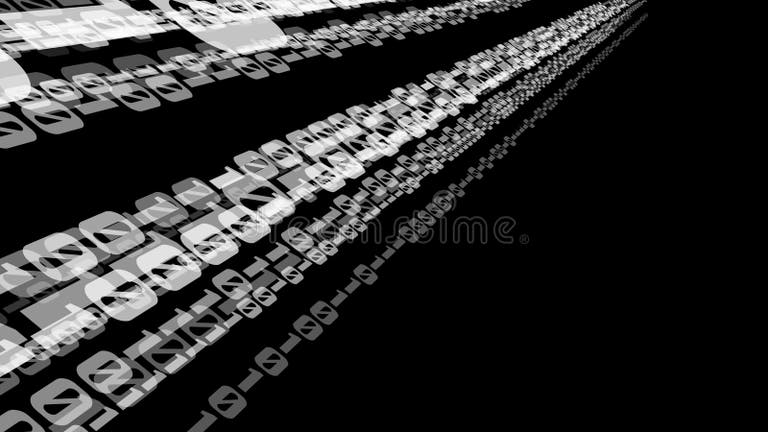 Cyber Attack Binary Code and Cyber Security on Black Background Using ...