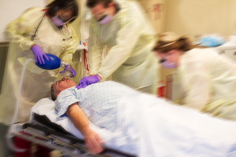 Code Blue Team Resuscitating a Patient Stock Image - Image of emergency ...