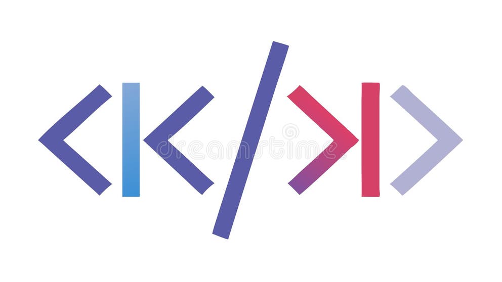 Code Bracket Icon for Programming and Web Development, Vector Design ...