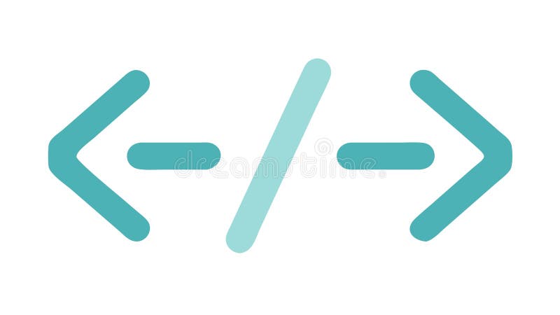 Code Brackets with Arrow for Programming and Development, Vector Design Generative AI Stock ...