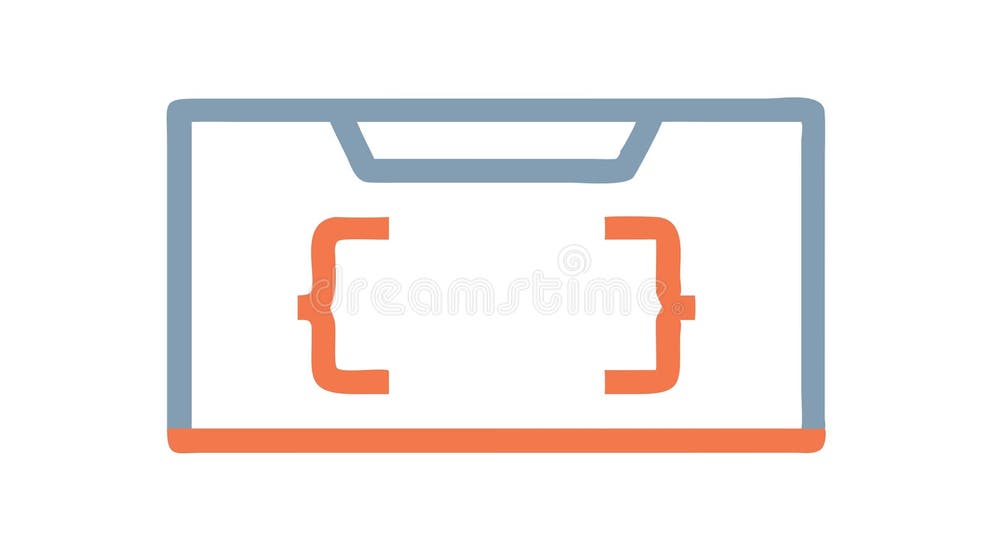 Code Brackets Icon Curly Braces Programming , Vector Design Generative AI Stock Vector ...