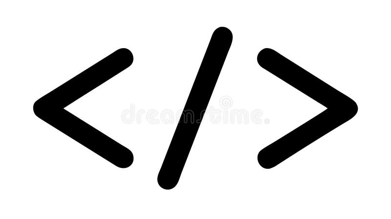 Code Brackets Icon: Programming, Development Web Design, Vector Design Generative AI Stock ...