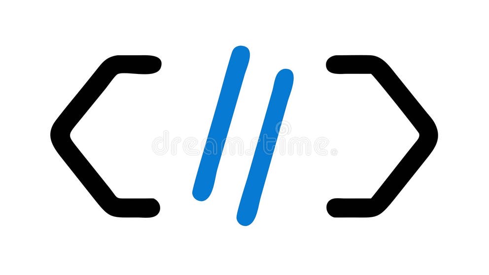 Code Brackets Outline Icon Representing Programming Vector Design Generative Ai Stock Vector