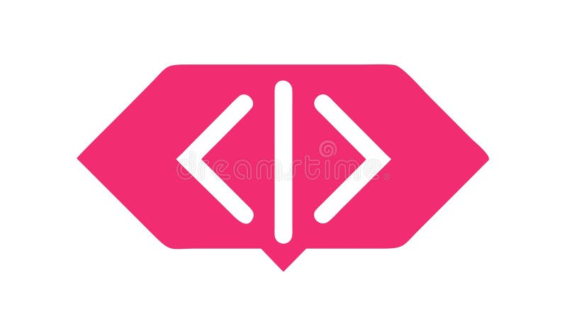 Code Brackets in Speech Bubble Icon for Development or Chat, Vector Design Generative AI Stock ...