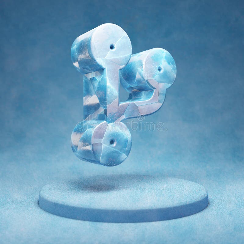 Code Branch Icon. Cracked Blue Ice Code Branch Symbol on Blue Snow ...