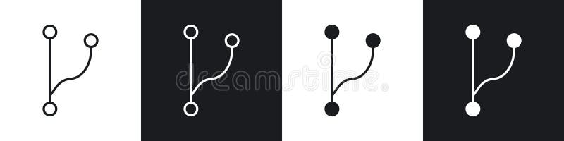 Code branch vecor icon set stock vector. Illustration of logo - 340622180