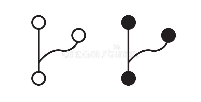 Code branch vecor icon set stock vector. Illustration of digital ...