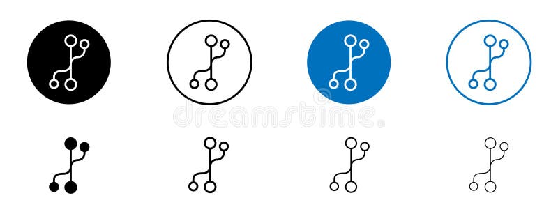 Code branch vecor icon set stock vector. Illustration of concept ...