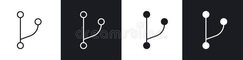 Code branch vecor icon set stock vector. Illustration of abstract ...