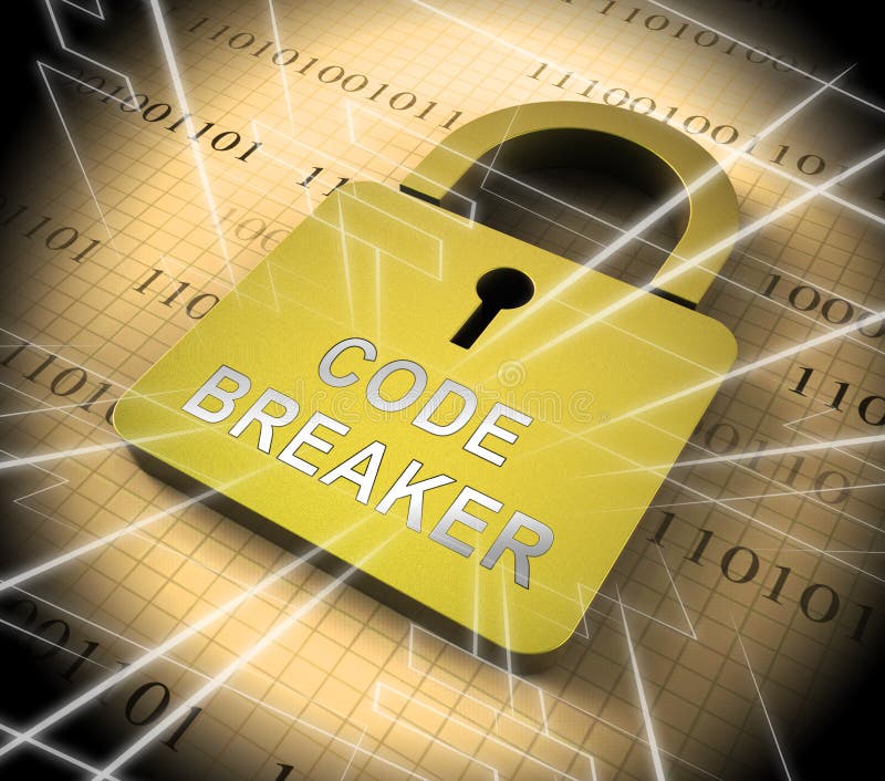Code Breaker Decoded Data Hack 3d Rendering Stock Illustration ...
