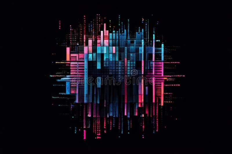 Code Canvas Cut a Bold Canvas Like Digital Cut with Pixelated Co Stock ...