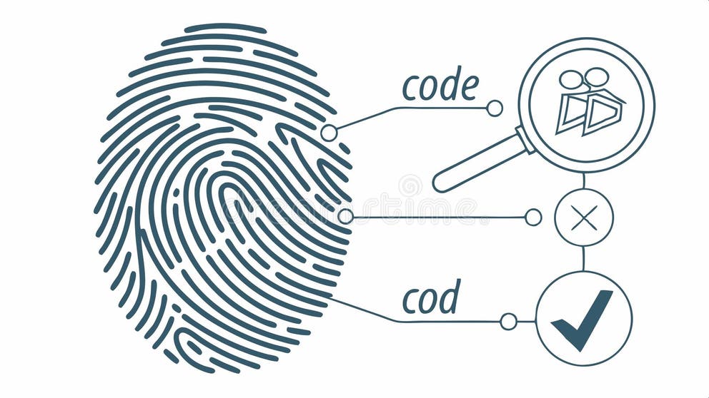 Code Check Fingerprint, Digital Verification, Identity Confirm, Code ...
