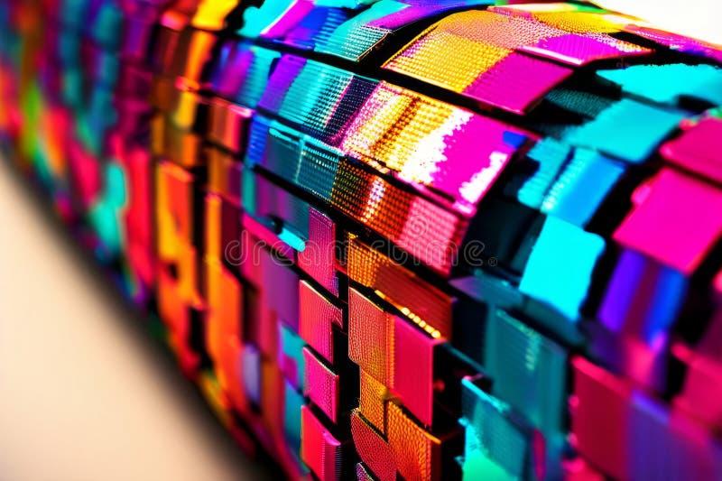 Code Chic Edge a Sleek Colorful Digital Edge with Pixelated Code Stock ...