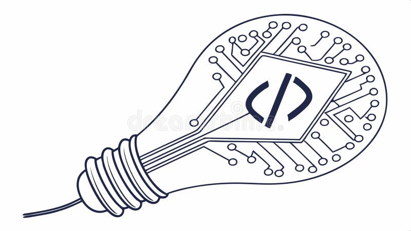 Code Circuit Lightbulb: Tech Ideas and Digital Innovation. #tech #innovation Vector Design ...