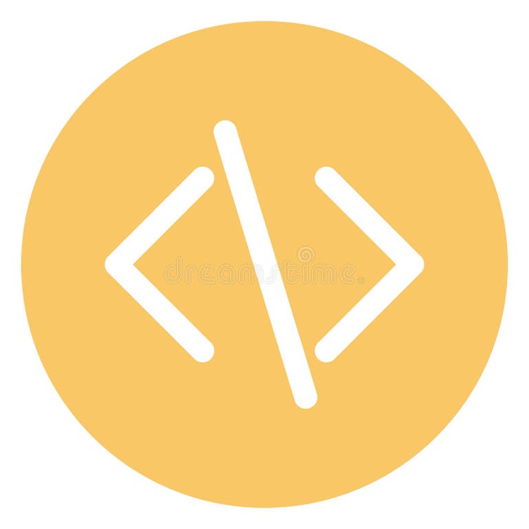 Code, Coding Bold Vector Icon Which Can Be Easily Edited or Modified ...