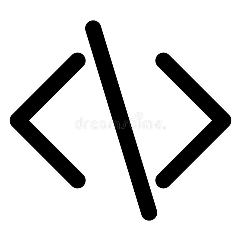 Code, Coding Bold Vector Icon Which Can Be Easily Edited or Modified ...