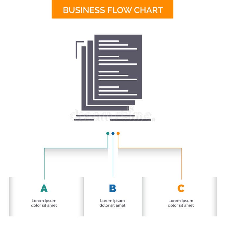 Code, Coding, Compile, Files, List Business Flow Chart Design with 3 ...