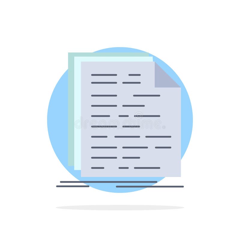 Code Coding Doc Programming Script Flat Color Icon Vector Stock Vector Illustration Of