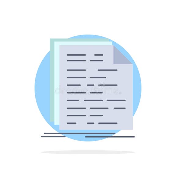 Code, Coding, Doc, Programming, Script Flat Color Icon Vector Stock Vector - Illustration of ...