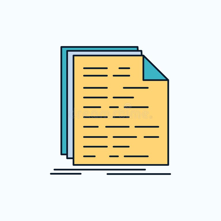 Code Coding Doc Programming Script Flat Icon Green And Yellow Sign