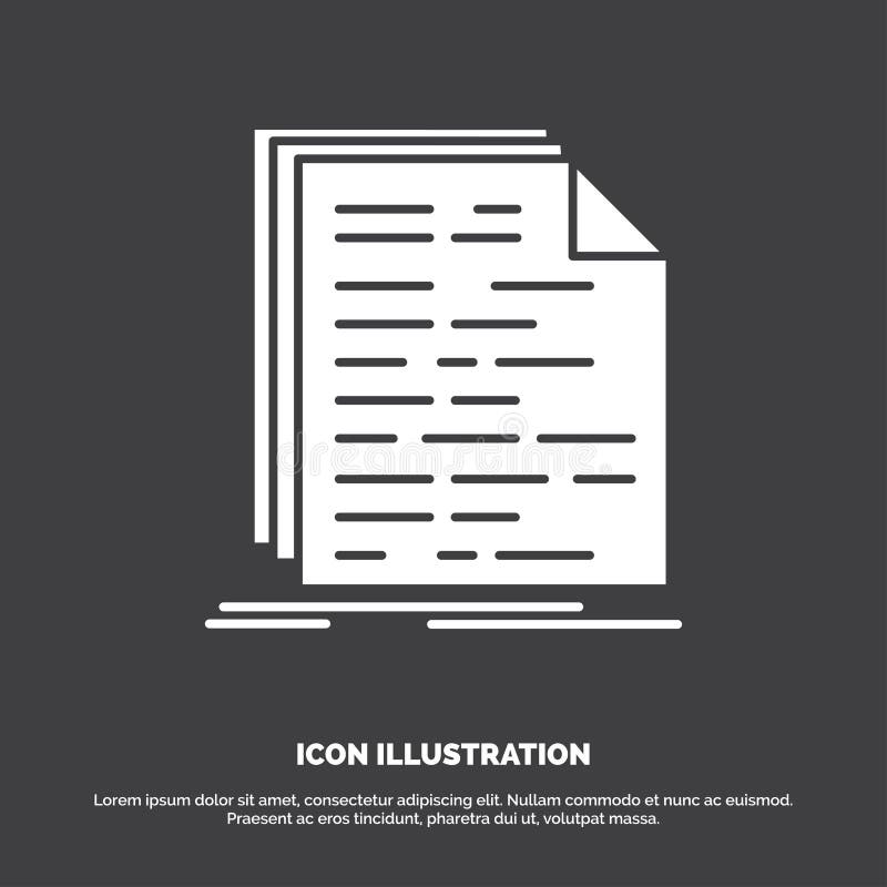 Code Coding Doc Programming Script Icon Glyph Vector Symbol For Ui And Ux Website Or