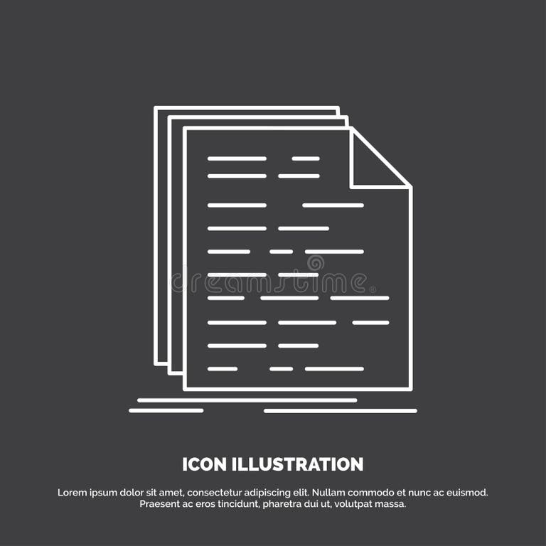 Code, Coding, Doc, Programming, Script Icon. Line Vector Symbol for UI ...