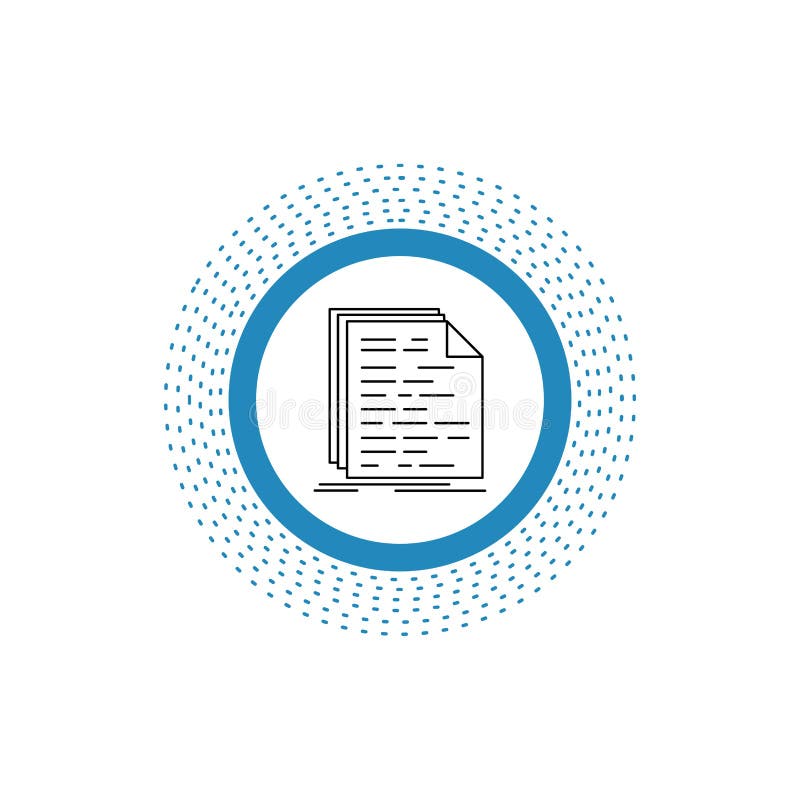 Code Coding Doc Programming Script Line Icon Vector Isolated Illustration Stock Vector