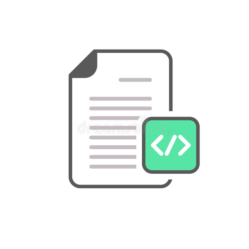 Code Coding Document File Html Page Programming Icon Stock Vector Illustration Of Isolated