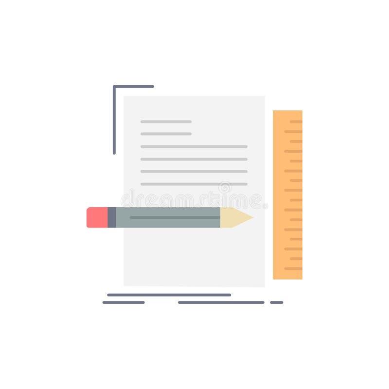 Code Coding File Programming Script Flat Color Icon Vector Stock