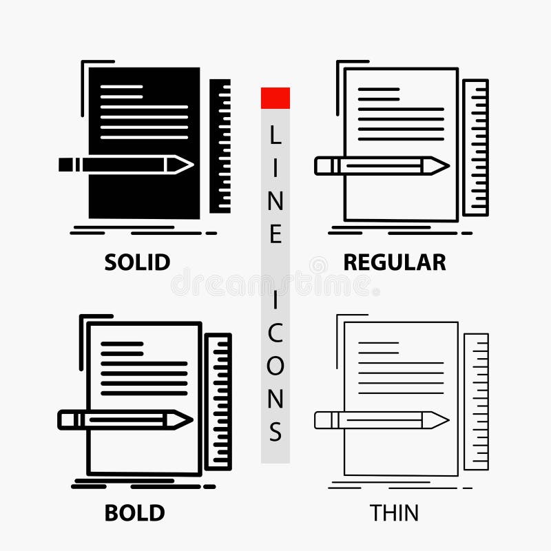 Code Coding File Programming Script Icon In Thin Regular Bold Line And Glyph Style Vector