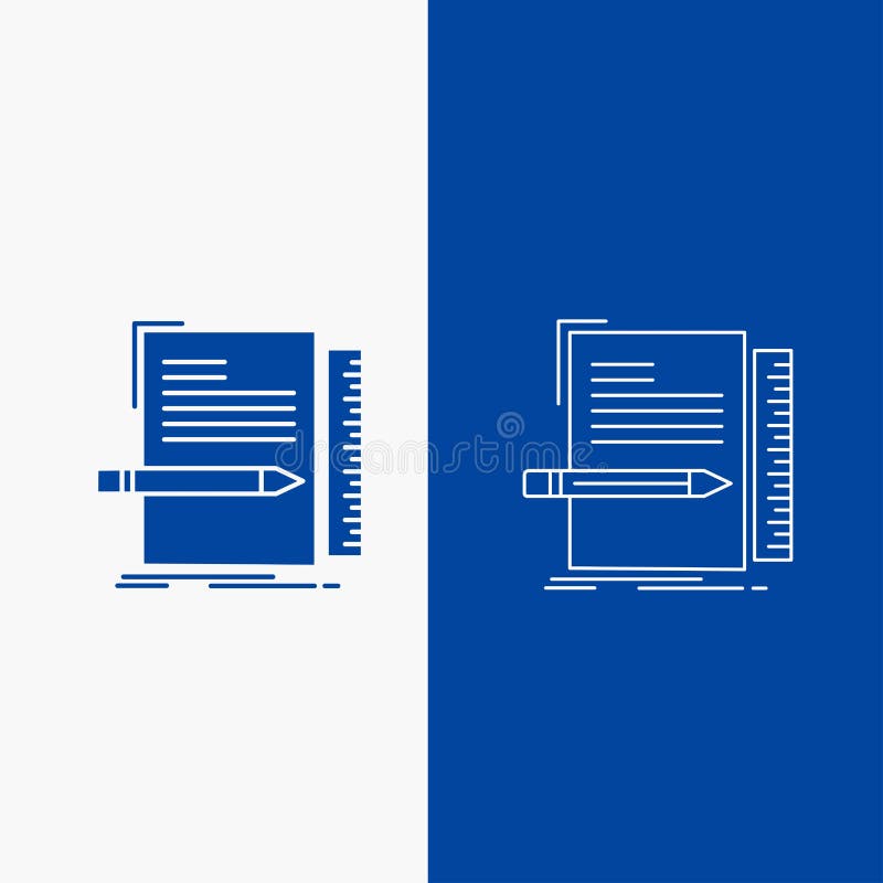 Code Coding File Programming Script Line And Glyph Web Button In Blue Color Vertical Banner